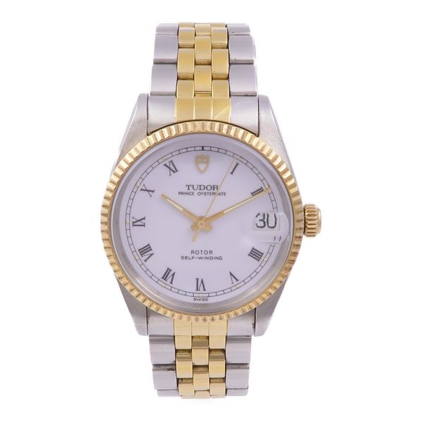 TUDOR Prince Oysterdate 72033 Automatic Watch 18K Yellow Gold Stainless ...