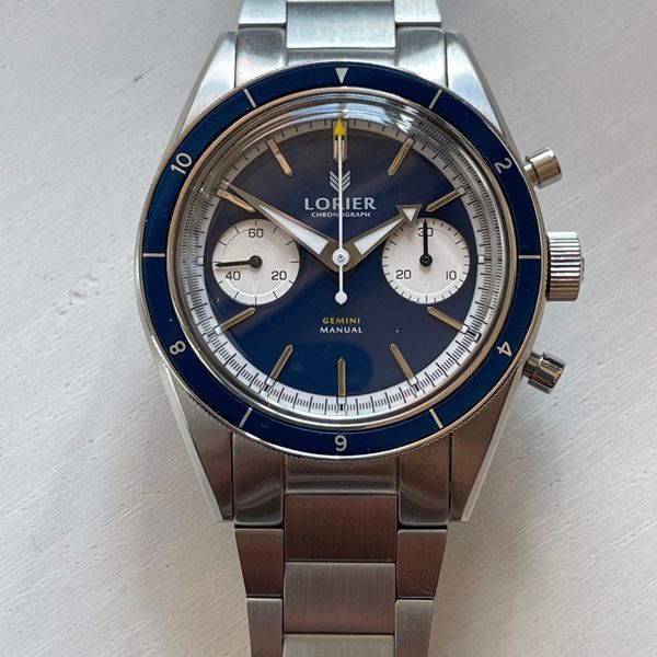 FS: Lorier Gemini reverse panda blue. ST19 handwound chronograph ...