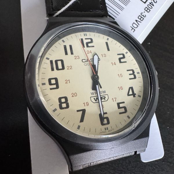 Casio Standard Analog Cloth Strap Beige Dial Quartz MW-240B-3BV Men's ...