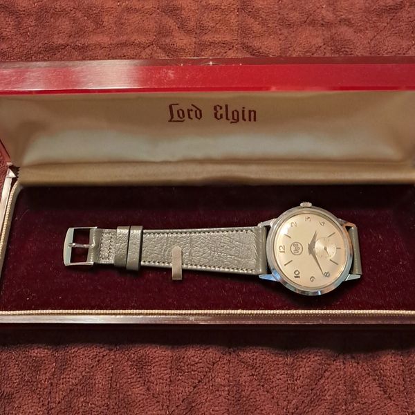 Vintage Lord Elgin USS Chrome Anniversary Watch with Inner & Outer ...