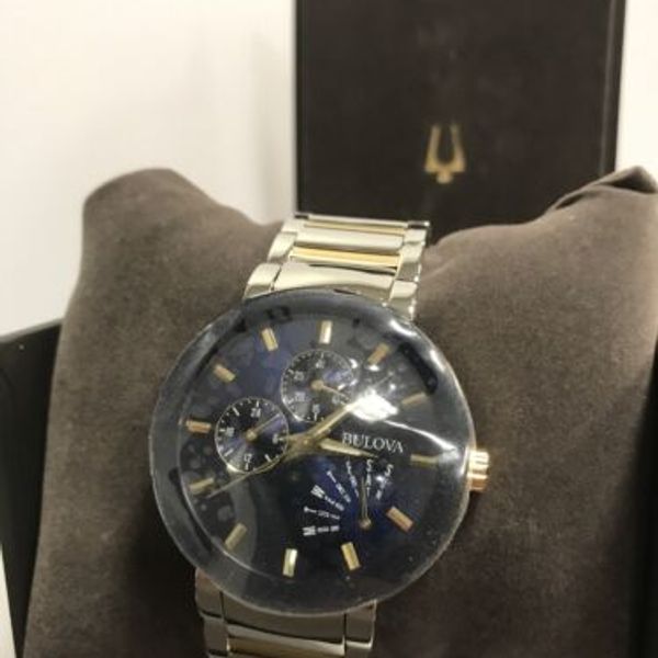 Bulova Modern Blue Dial Two Tone Men's Watch - 98C123 MSRP: $425 ...