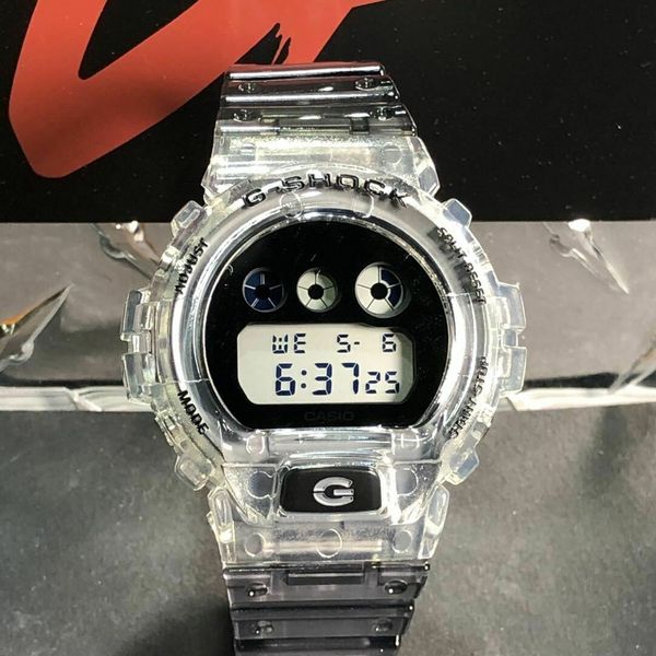 Casio DW-6900SK-1 G-Shock Men's Skeleton Grey Digital Water Resistant ...
