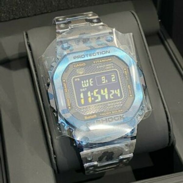 Casio G-Shock Men's Origin Titanium BLUE Camo Watch GMWB5000TCF-2 READY ...