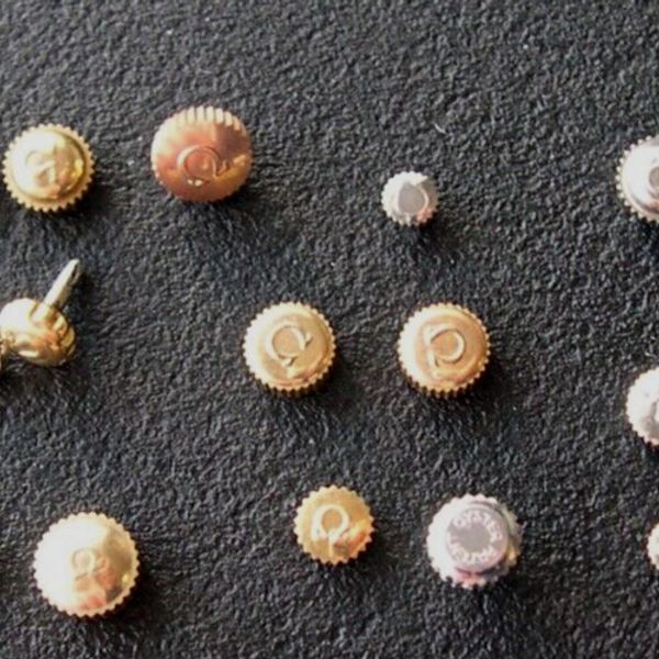 Omega crowns, a vintage mix of 33 used Omega crowns both men's and ...