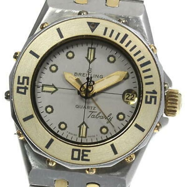 BREITLING Tabarly 80790 Date gray Dial Quartz Ladies Watch_592428 ...