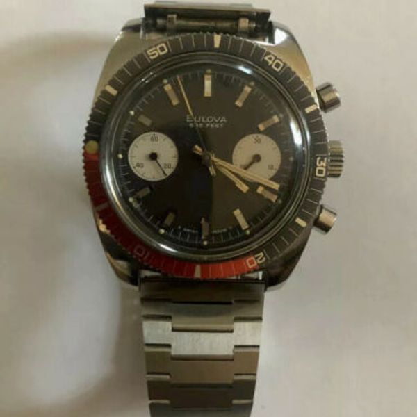 WOW! 1971 Vintage Bulova Deep Sea 666 chronograph Men's Divers Watch ...