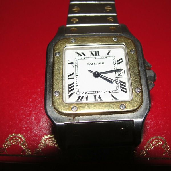 Iconic Cartier Santos "Tank' Watch - Stainless steel and Gold - clean ...