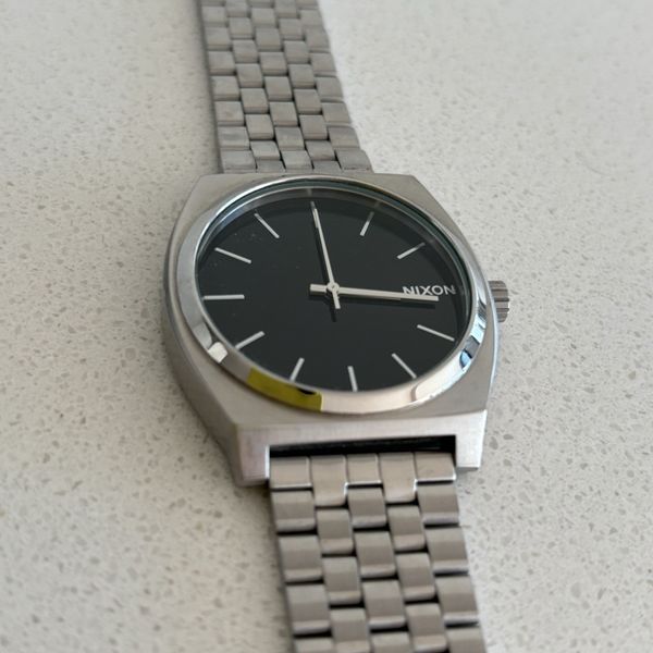 Nixon Mens Quartz Watch Silver Designer The Time Teller Minimal Japan ...