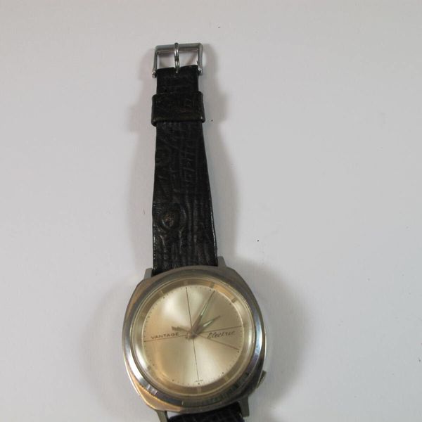 HAMILTON VANTAGE MENS ALL STEEL CASE ELECTRIC MODEL WITH CLEAN DIAL ...