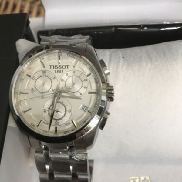 TISSOT White Dial T0356171103100 Couturier Swiss Quartz Chronograph ...