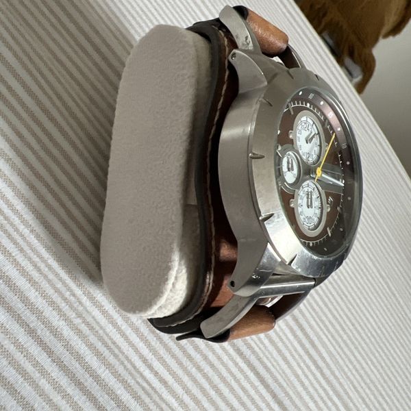 FOSSIL JAKE CHRONOGRAPH JR1157 WATCH Rugged w/Leather Band - Needs ...