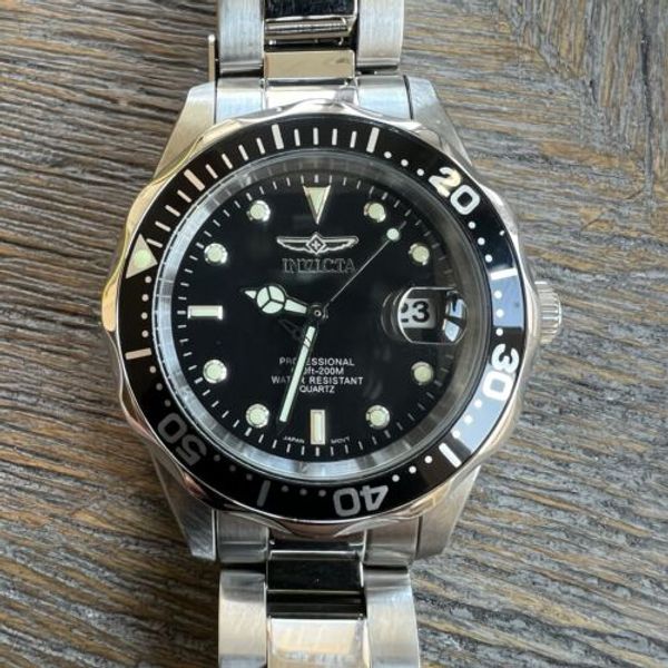 Invicta Pro Diver Black Dial Stainless Steel Men's Watch 8932 New ...