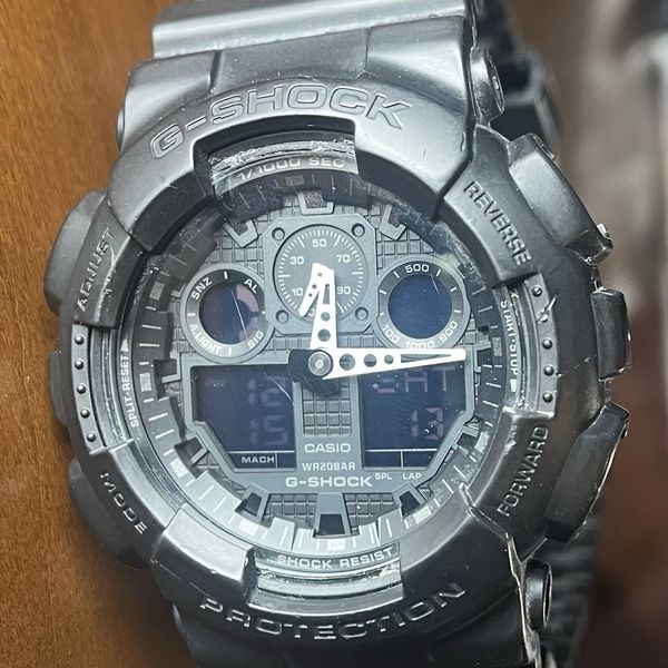 Casio G-Shock GA100-1A1 Men's Tough Analog-Digital Watch l Black ...