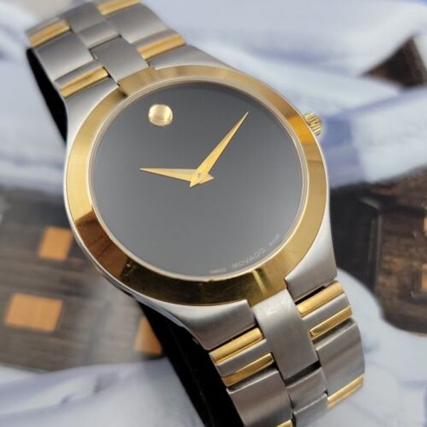 Movado Museum Mens Two Tone Watch 81G21899 New Battery Installed ...