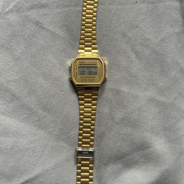 Casio A168 Gold Vintage Digital Stainless Steel Watch | WatchCharts ...