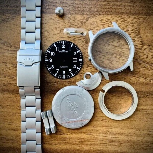 NOS FORTIS Full Case Kit Gents Watch, Complete Case kit,NEW (black Dial ...