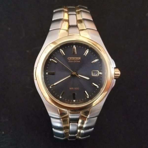 Citizen Watch Eco-Drive Men's E111- K15699 2 Tone Solar Date Working WR ...