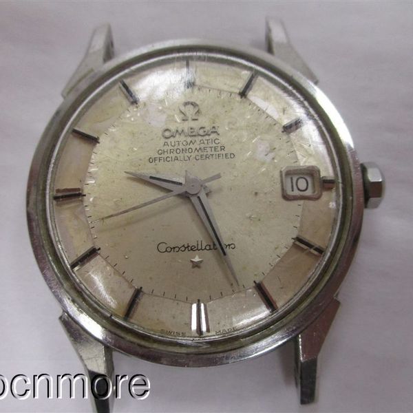 VINTAGE OMEGA AUTOMATIC CONSTELLATION 24j PIE PAN DIAL WATCH 168.005 SS 34mm | WatchCharts ...