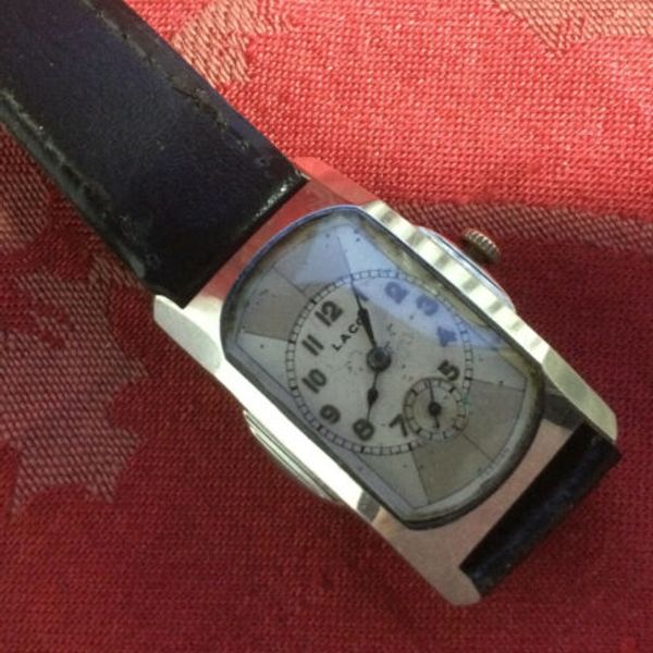 Gents Vintage Art Deco Tank Laco Watch Chrome Running Nice Case Dial ...