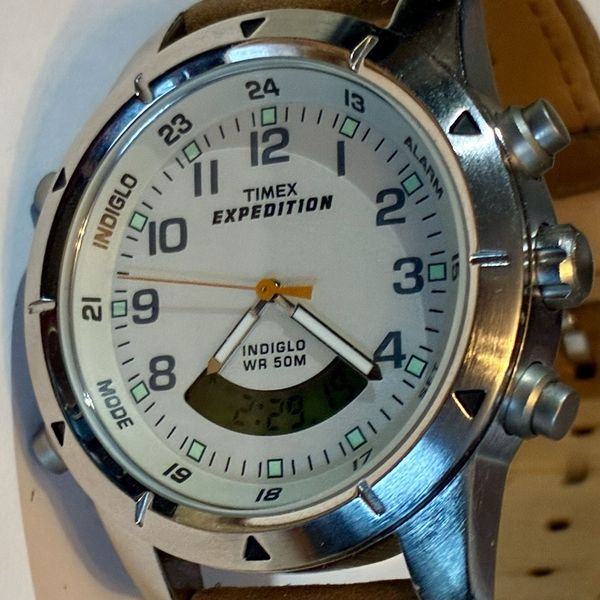 timex expedition indiglo wr 50m Mens Quartz Anadigital Chronograph ...