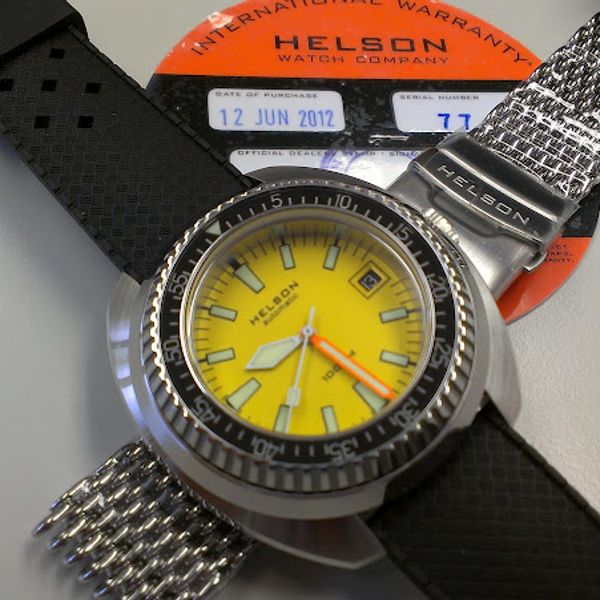 *SOLD*: FS: NEW in box Helson Sea Turtle (Yellow dial) NEW!! | WatchCharts