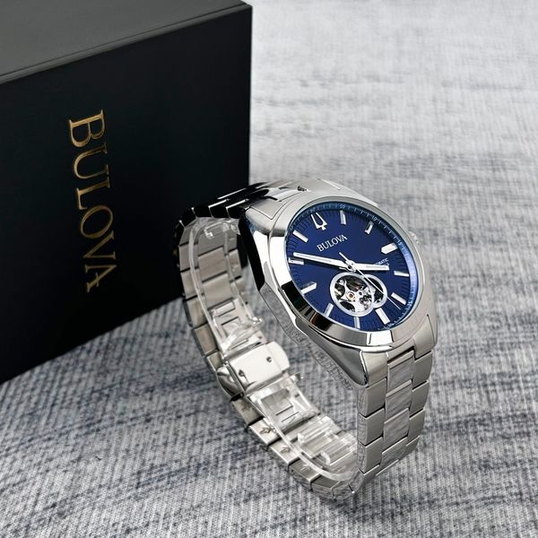 New Bulova 96A275 Surveyor Blue Dial Men's Automatic Chronograph 42mm ...