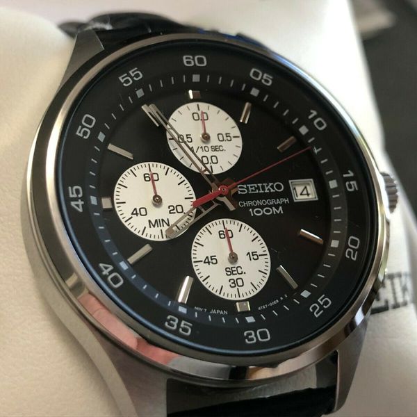 RARE Seiko SKS485P1 Reverse Panda Quartz Chronograph | WatchCharts ...