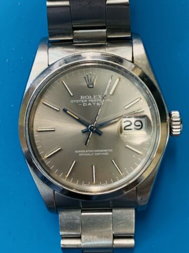 Rolex Vintage Date Ref. 1500 Rare Light Gray Dial With Certificate (560 ...