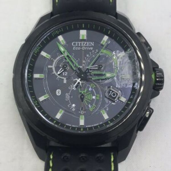 Mens Citizen Eco Drive Proximity Bluetooth Black S Steel Watch W760