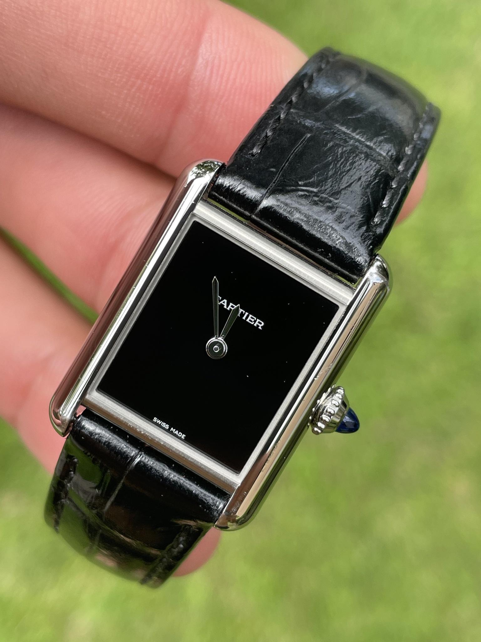 [WTS] 2023 Small Ladies Cartier Tank Must De Black Lacquered Dial ...