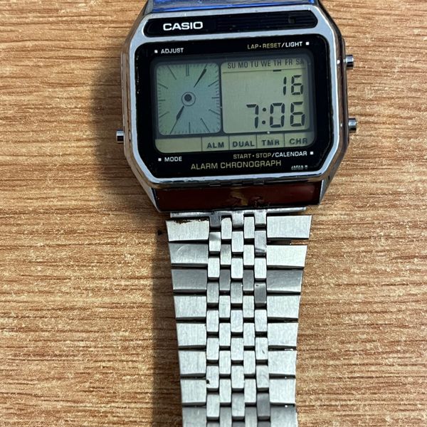 Casio AX-210 Alarm Chronograph Digital Watch - Cal 118 Rare Vintage ...