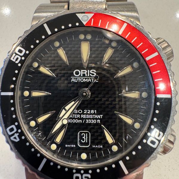 Oris TT1 Men's Black Titanium Diver's Watch - 633.7541 | WatchCharts ...