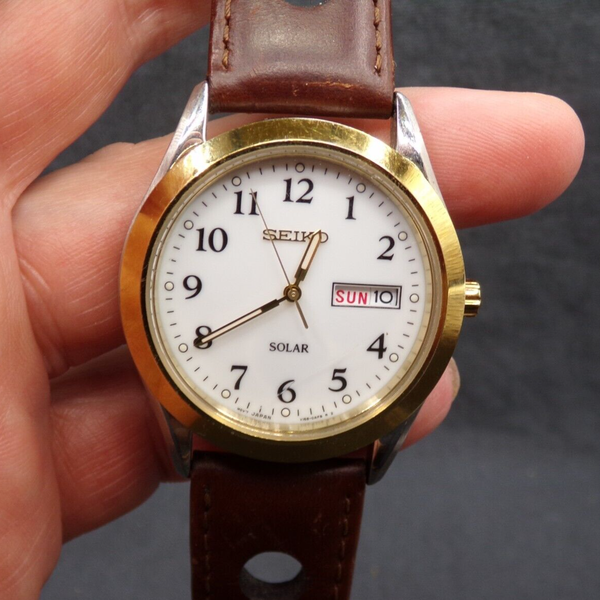 Men's SEIKO Solar Powered Water-Resistant Watch - Works Great ...