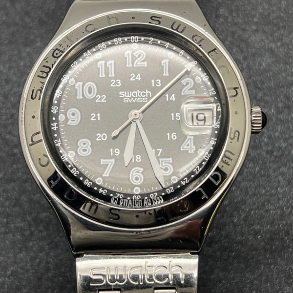 Menâ s Swatch Watch. Irony Swiss Made. Military Style Dial ...