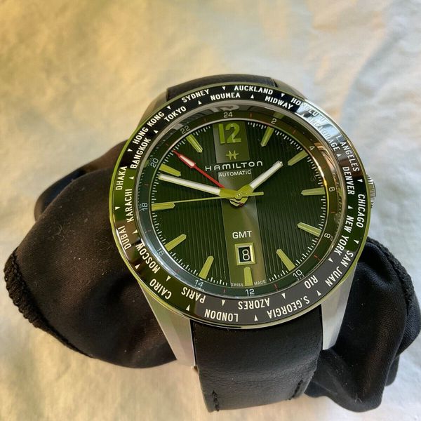 ð ¥HAMILTON BROADWAY GMT WORLD LIMITED EDITION 45MM H-14 AUTO H43725731 ...