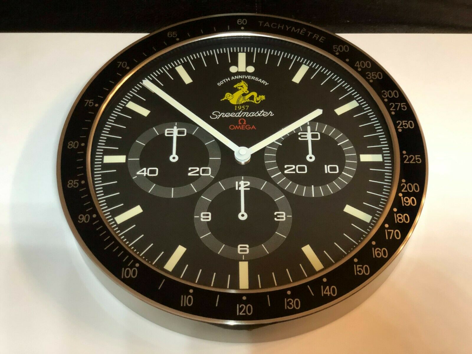Omega Speedmaster Moonwatch Wall Clock" 50th Anniversary Seahorse ...