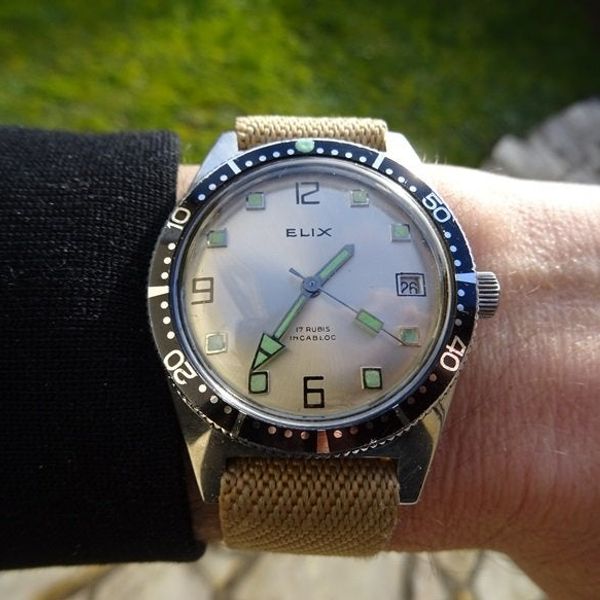Elix - French Skin Diver 70’s - 200m - All stainless steel [EU Seller ...
