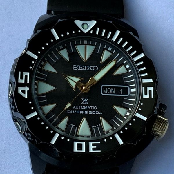 Seiko Prospex Black Ion Monster Automatic Divers Watch SRP583 ...