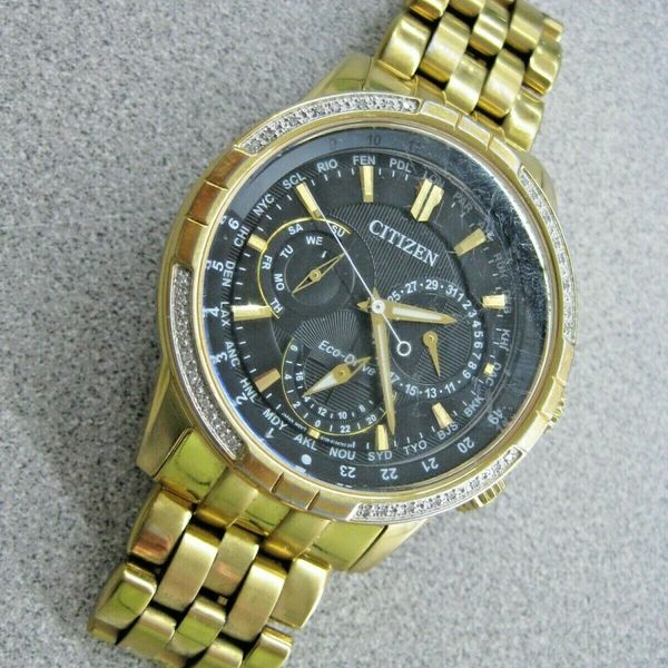 LOOK!! CITIZEN ECO DRIVE Men's Stainless w/ Black Face 8729-S115752 ...