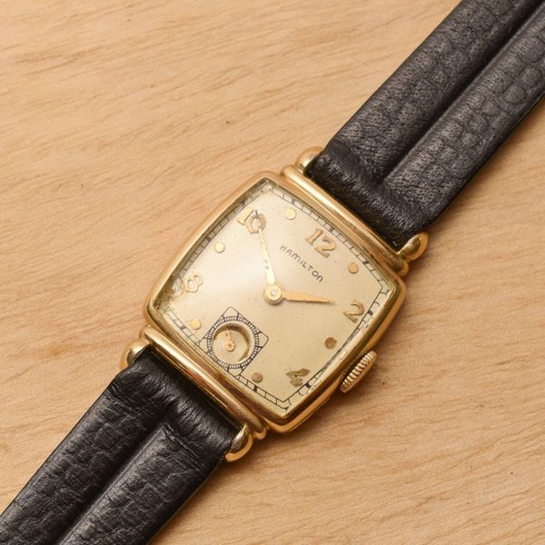 Vintage HAMILTON Mens Gold Filled Art Deco Watch Running cal. 982 ...