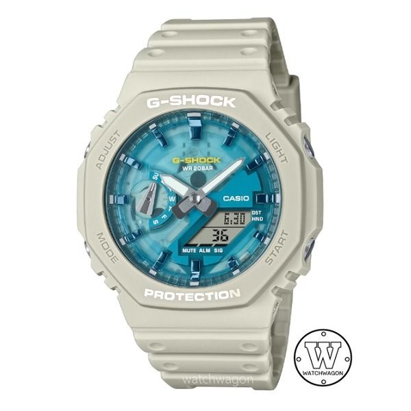 Casio G-Shock GA-2100AS-5A Desert Sand Brown Resin Band Blue ...