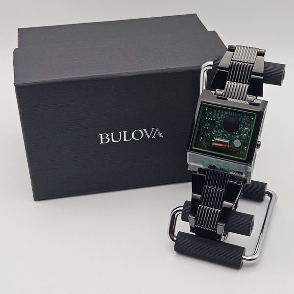 Bulova Computron D-Cave Black Men's Watch - 98C140 | WatchCharts ...