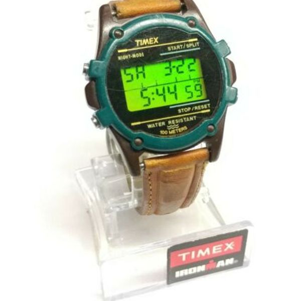 Timex Expedition IndiGLO Watch 1998 100 Meter Chronograph Alarm Vintage ...