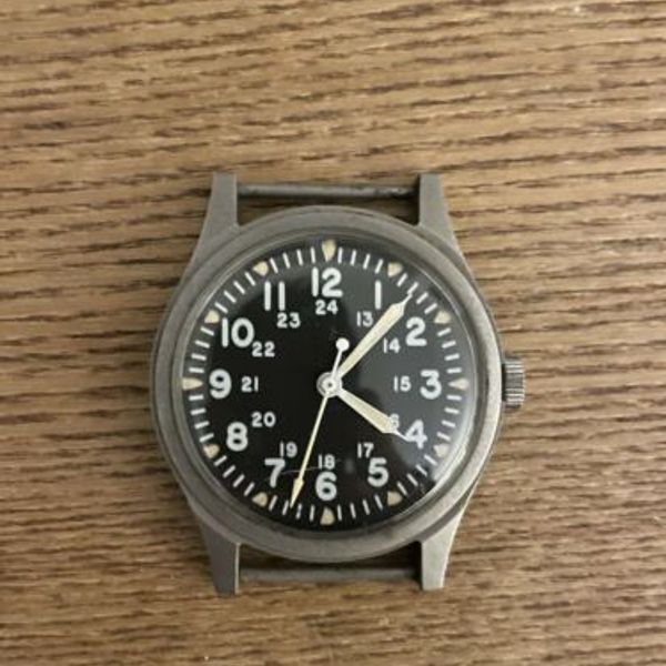 HAMILTON Vietnam War US Military Pilot Watch May 1979 GG-W-113 Vintage ...