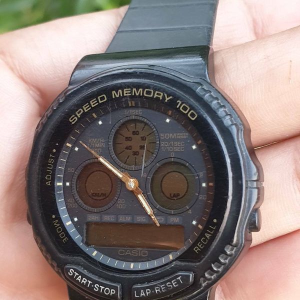 Vintage Casio Speed Memory 100 AW-20 Japan Analog Digital Watch ...