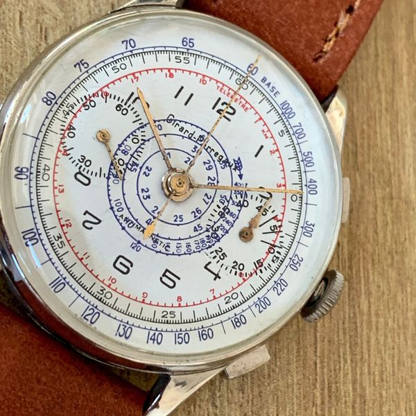 VINT Girard Perregaux CHRONOGRAPH cal VALJOUX 22 wind up CA 57 swiss ...
