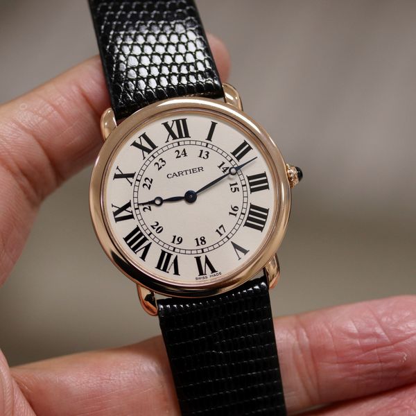 Cartier Ronde. Solid Gold. Blue Hands. ???? | WatchCharts Marketplace