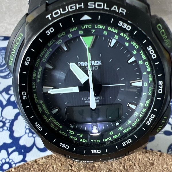 Casio Pro-Trek Tough Solar Atomic Analog-Digital Watch PRW-5100 Triple Sensor | WatchCharts ...