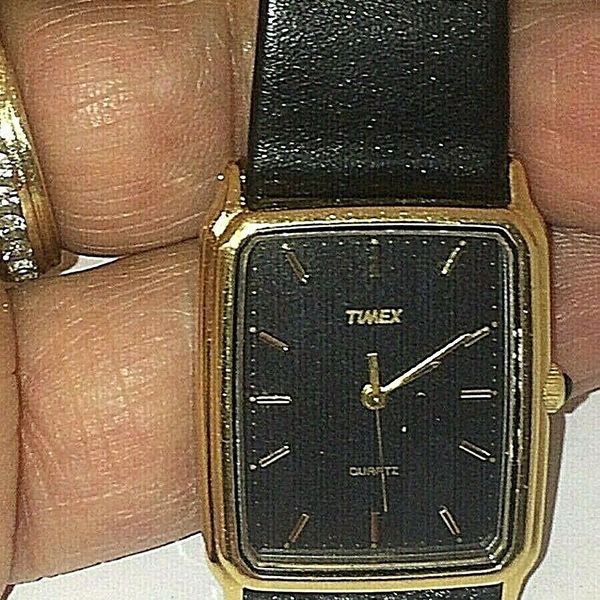 Vintage Gold Toned Timex BA Cell T59 Quartz Watch. Men's. New Battery ...