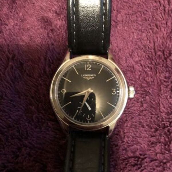 vintage longines Flagship Oversize Black face Watch Good Order ...